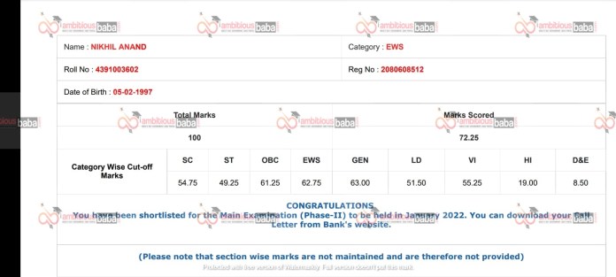 Sbi Po Prelims Result 2021 Out Check Now