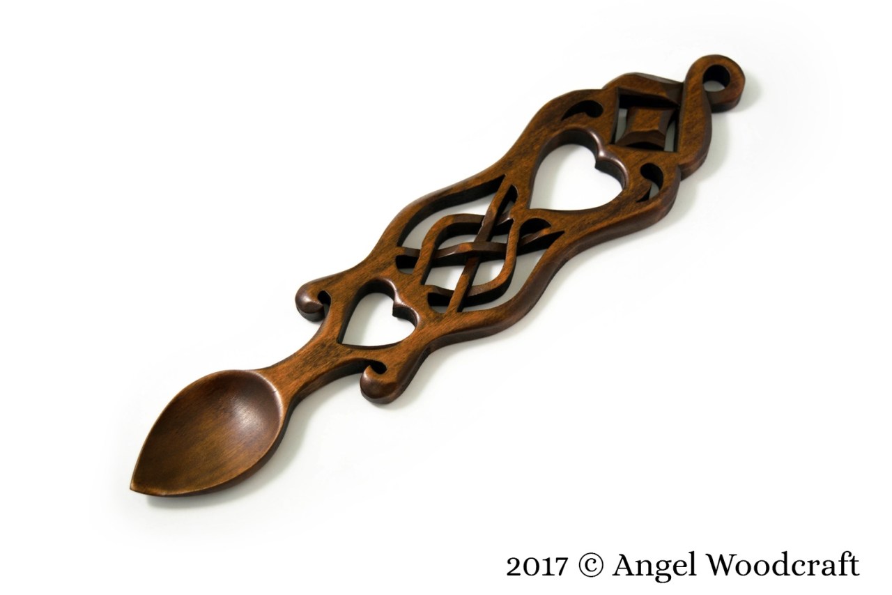 Prosperity And Love Welsh Love Spoon Cwj Angel Woodcraft