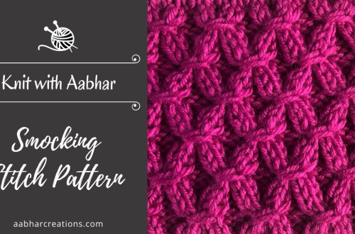 Knit With Aabhar Pillar Stitch Pattern Aabhar Creations