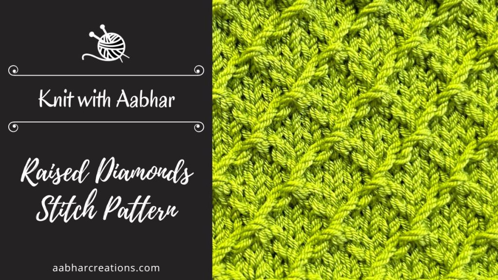 Raised Diamonds Stitch Knit With Aabhar Aabhar Creations