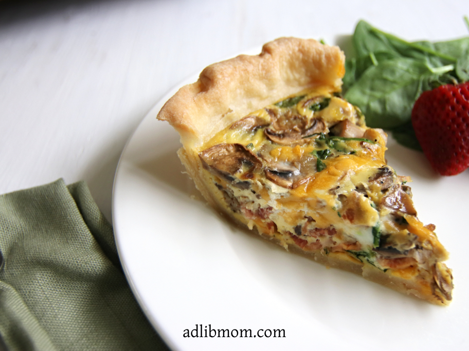 Bacon Leek And Mushroom Quiche Ad Lib Mom