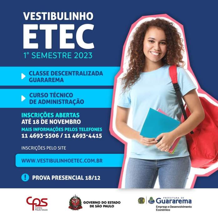 Vestibulinho Etec 1° Semestre 2023 Em Guararema Alto Tietê Em Foco