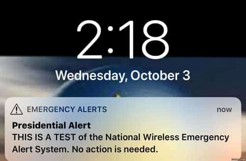 Us Presidential Nationwide Emergency Alert System Tested Alaska