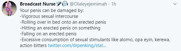 Nigerian Man Breaks His Penis Whiles Chopping His Partner Graphic