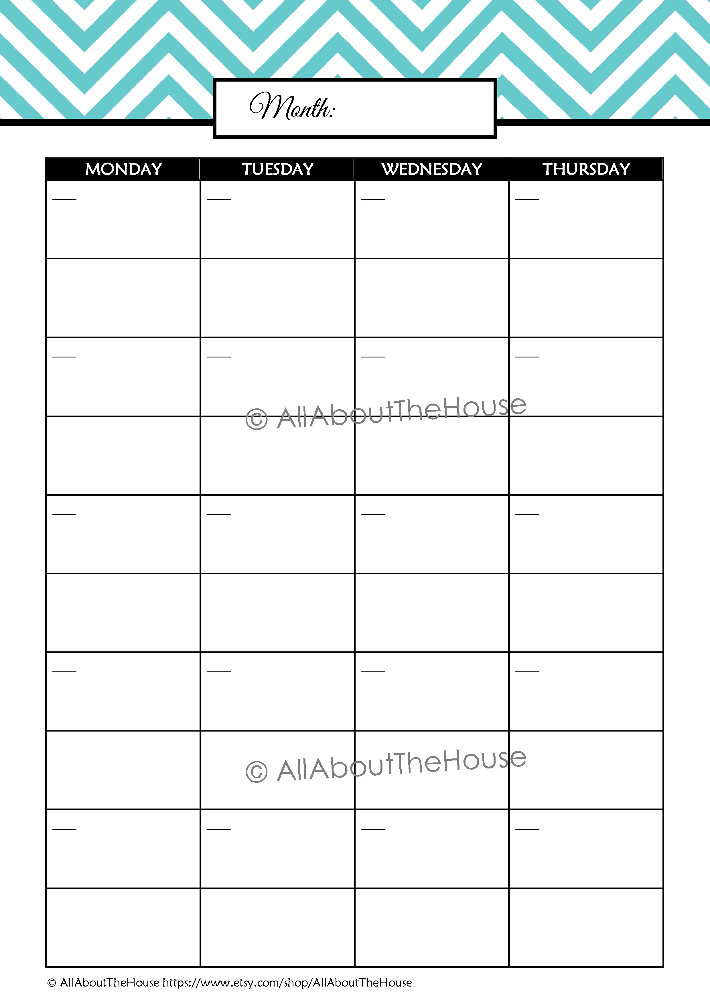 Free Printable Academic Planner Undated Full Year Calendar You Can
