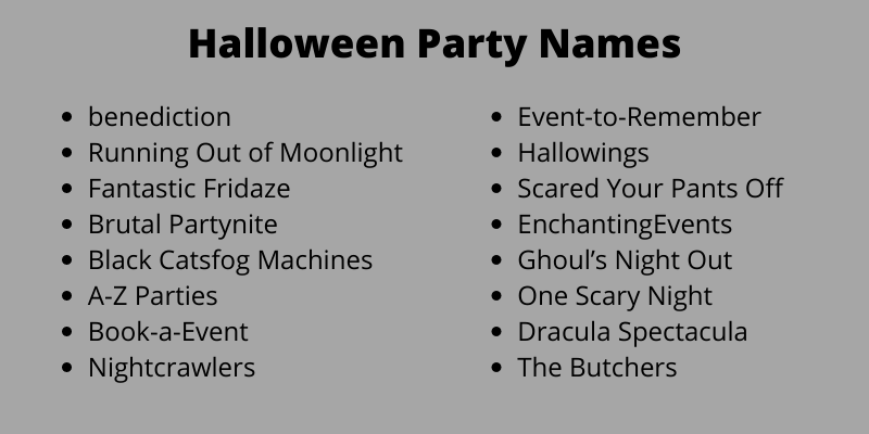 502 Catchy Halloween Party Names Ideas And Suggestions