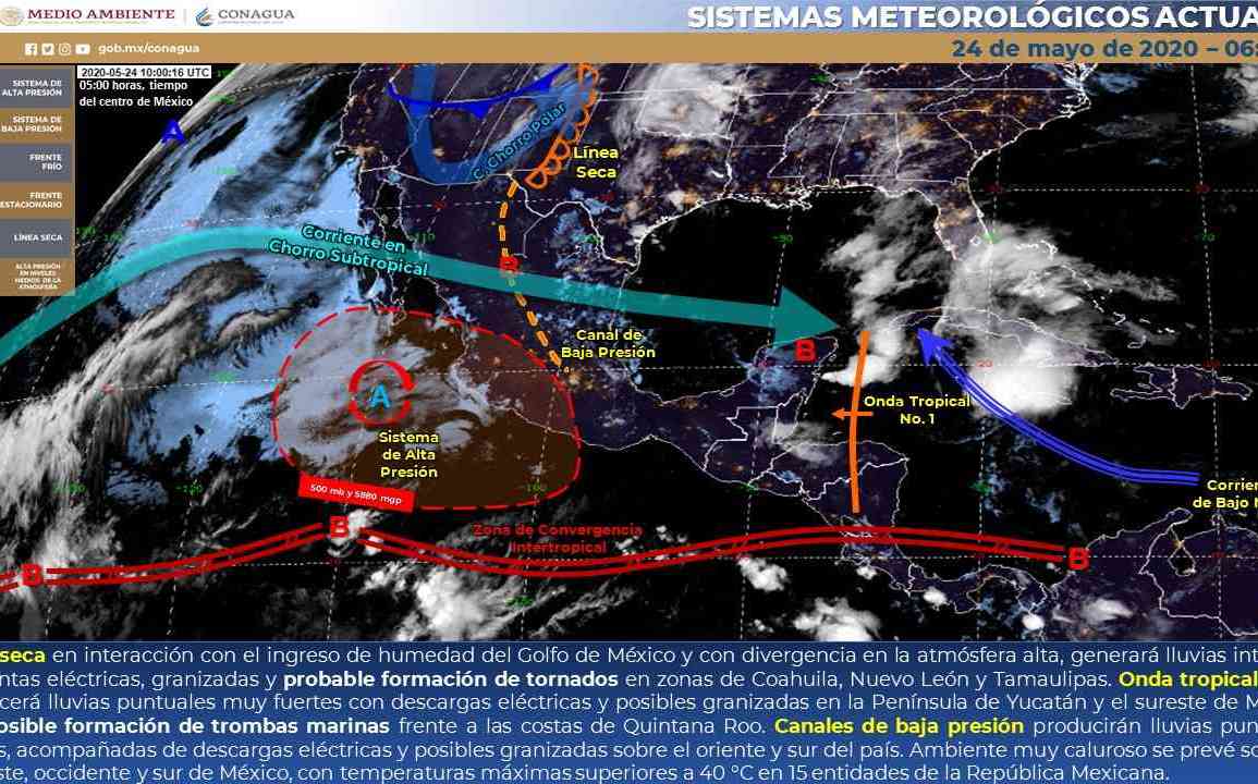 Clima Onda Tropical 1 Favorece Lluvias Y Posibles Trombas Marinas