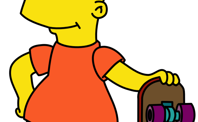 Cartoon Characters Simpsons Png Bart Simpson Skateboarding Free