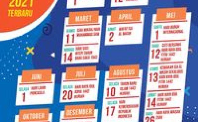 Infografik Daftar Hari Libur Nasional Dan Cuti Bersama 2021 Themelower