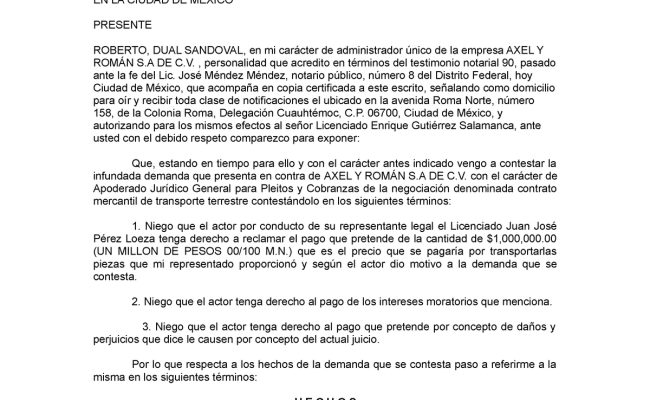 Demanda Oral Por Rescision De Contrato De Arrendamiento Bilarasa