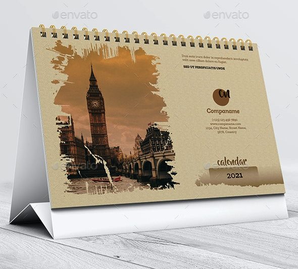 2021 Template Desain Kalender Meja Premium Envato Download