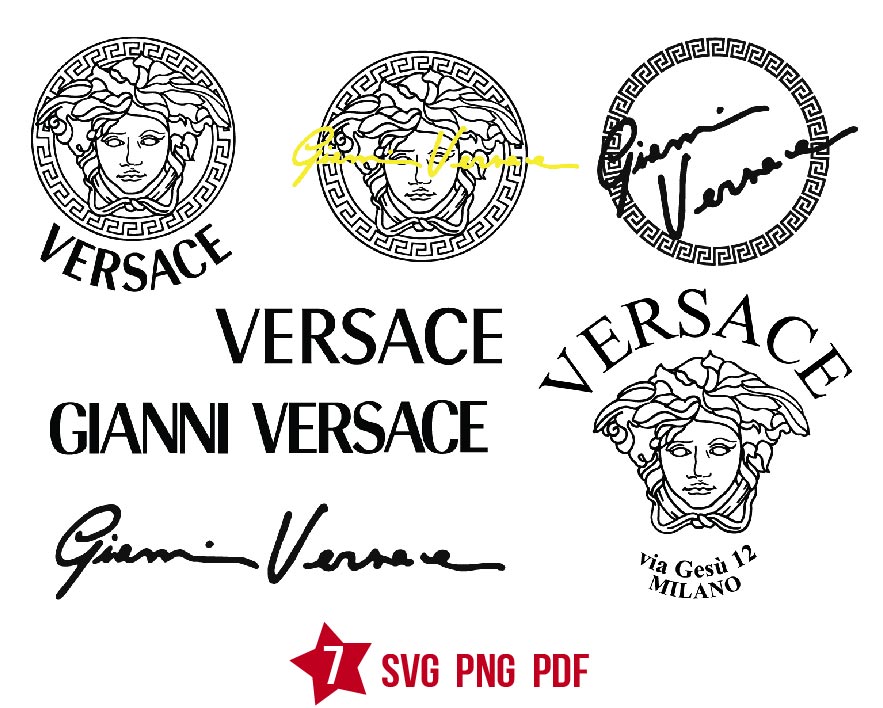 Versace Svg Fashion Brand Logo Svg Luxury Brands Boxmediart Svg Cut