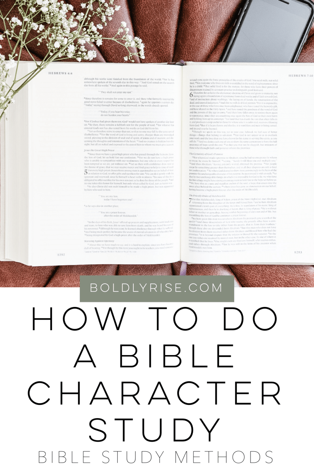How To Do A Bible Character Study Bible Study Methods Boldly Rise