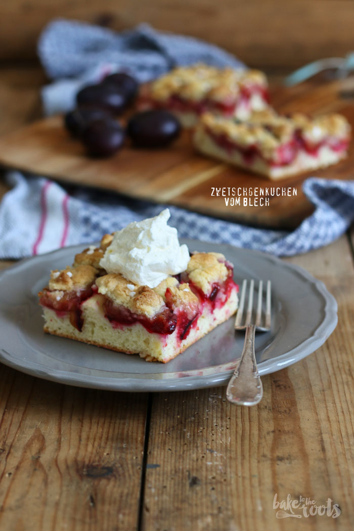 Traditional German Damson Plum Cake Tray Bake Bttr