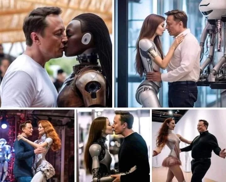 Ai Bizarre Photos Of Elon Musk Kissing A Robot Trends Targets To