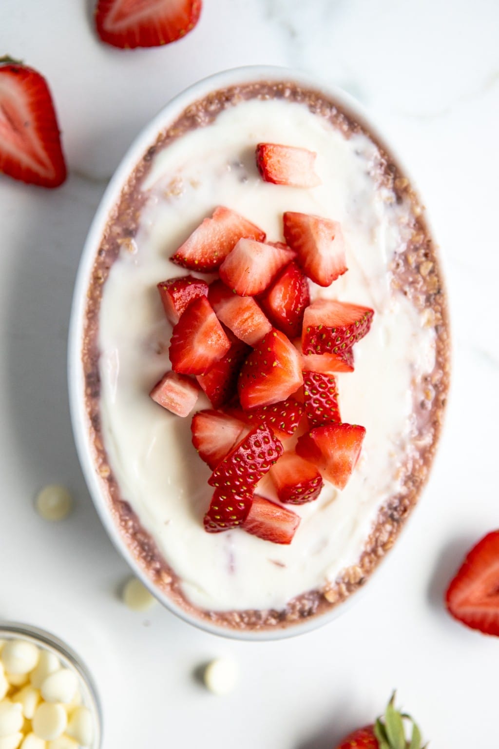 Strawberries And Cream Protein Overnight Oats Recipe Basics With Bails