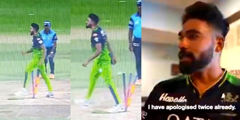 Watch Rcbs Star Bowler Mohammed Siraj Abuses Teammate Mahipal Lomror