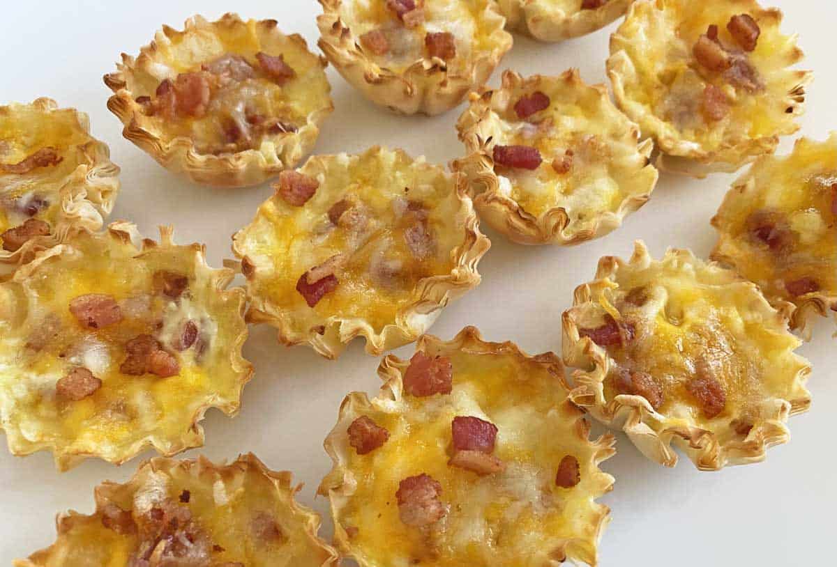 Mini Bacon Cheese Phyllo Quiches Bensa Bacon Lovers Society