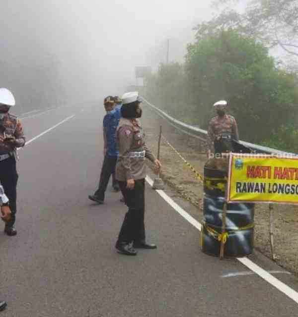 Polres Magetan Imbau Kendaraan Besar Tidak Lewat Jalan Tembus Sarangan