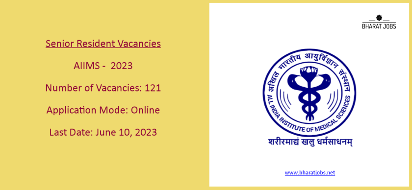 Aiims Senior Resident Vacancies 2023 Bharat Jobs