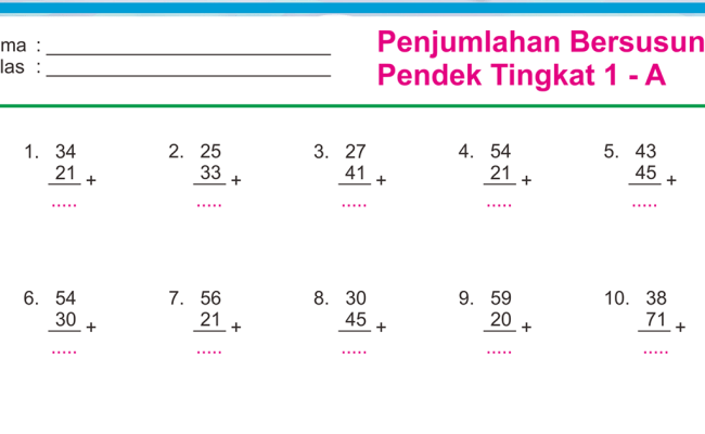 Soal Penjumlahan Dan Pengurangan Bersusun Kelas 2 Contoh File Gu Bilarasa