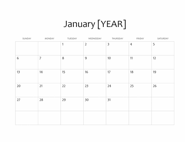 Microsoft Word Calendar Template 2021 Monthly Free Printable Calendar