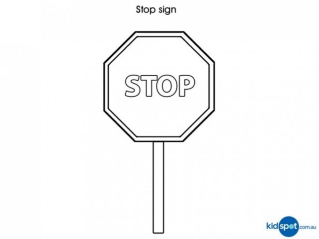 25 Brilliant Picture Of Stop Sign Coloring Page