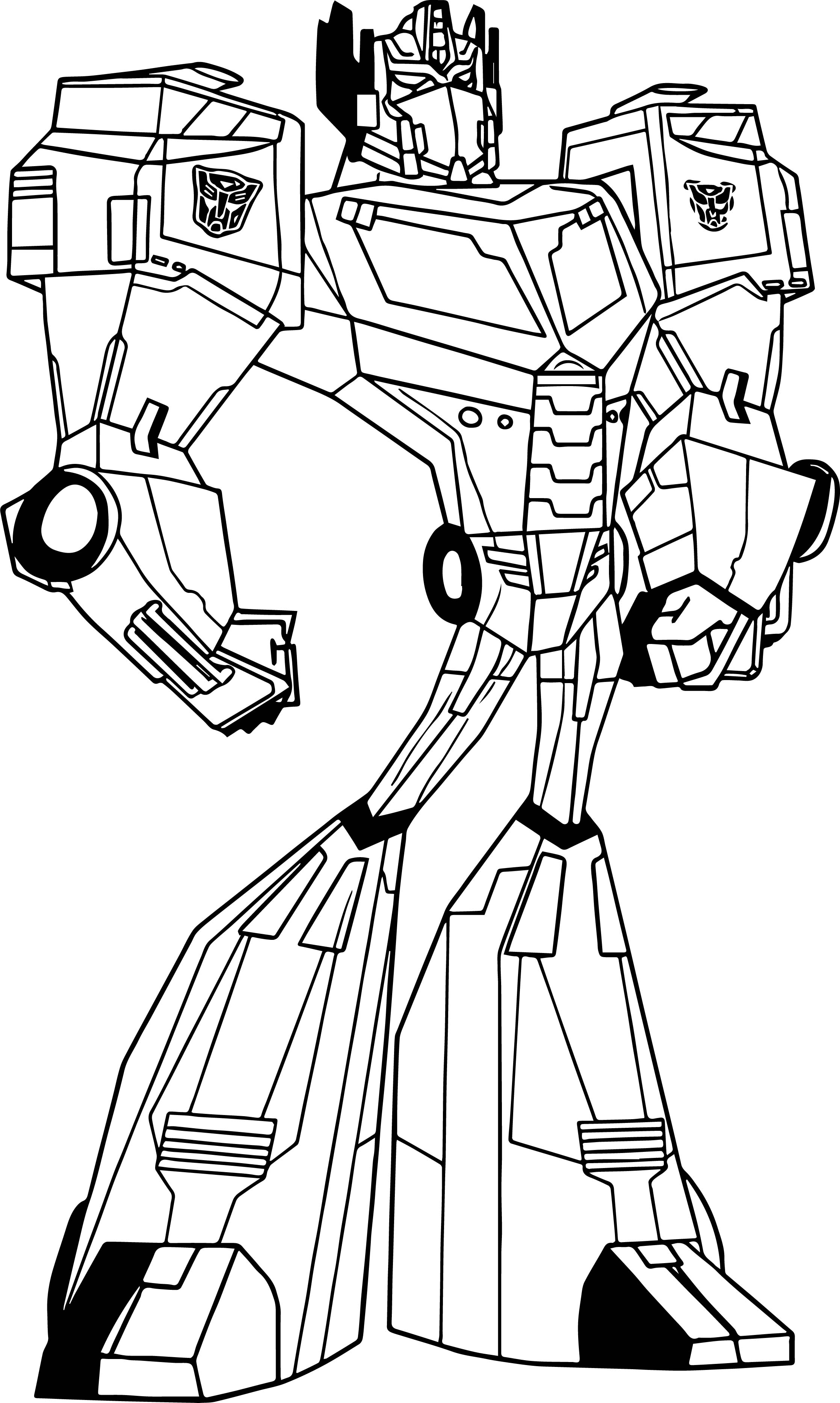 Optimus Prime Coloring Page Transformers Animated Optimus Prime