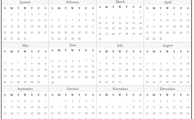 Printable Yearly Calendar 2024 Full Year Free Printable Calendars