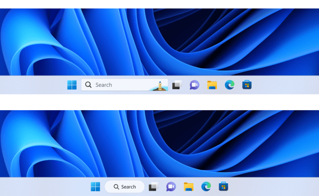 A Closer Look At The New Taskbar Search Box And Styles In Windows 11