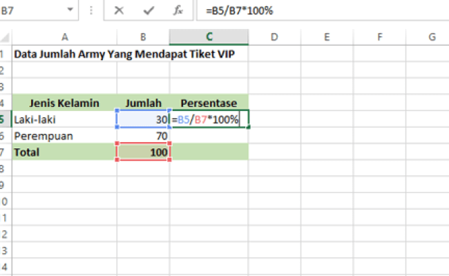 Rumus Excel Menghitung Persen Lengkap Dengan Contoh Images Host