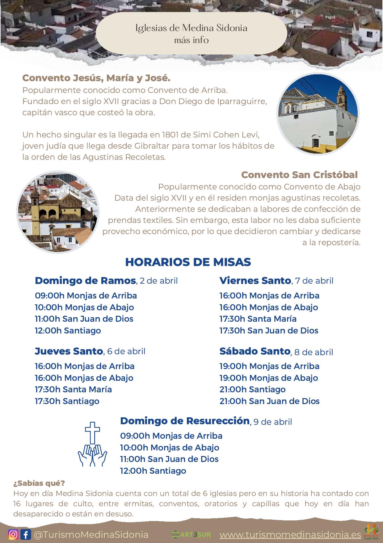 Programa Con Horarios E Itinerarios De La Semana Santa Medina Sidonia