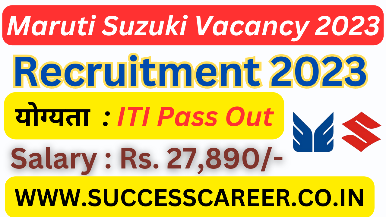 Maruti Suzuki Tw Recruitment 2023 Success Career