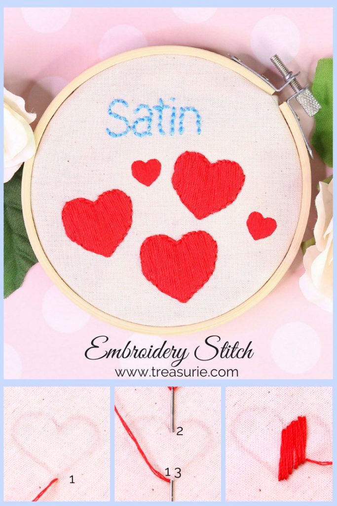 Satin Stitch Simple Embroidery Tutorial Treasurie