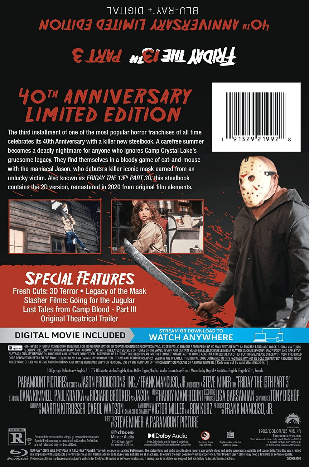 ‘friday The 13th Part Iii Limited Edition Steelbook Releasing For 40th