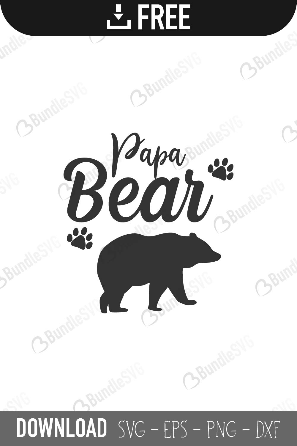 Papa Bear Svg Cut Files Free Download Bundlesvg