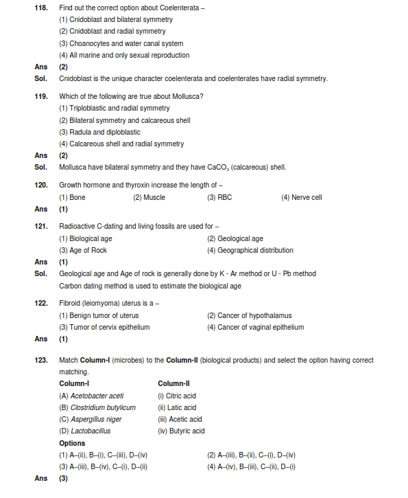 Aiims 2018 Question Papers With Solutions Of 26 May 2018 Aiims Answer