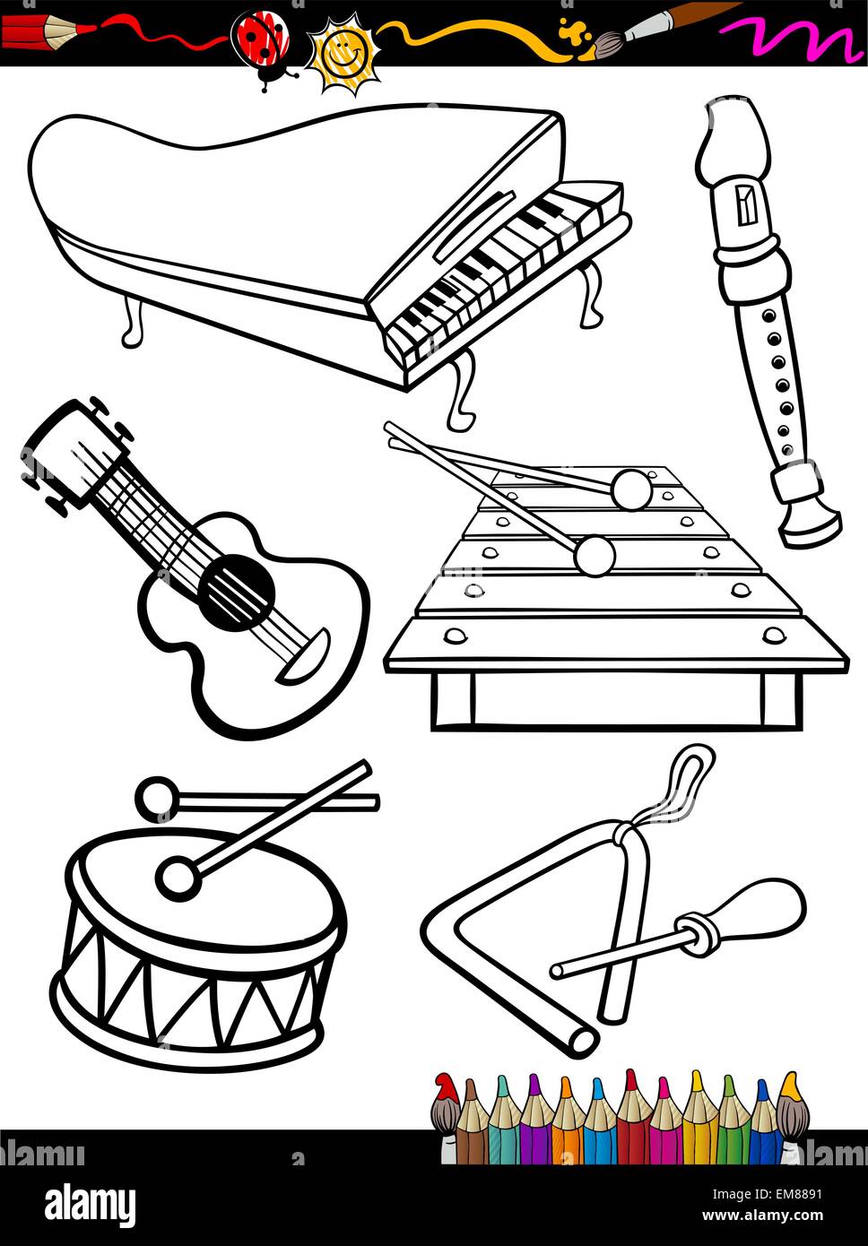 Dibujos Para Colorear Instrumentos Musicales Dibujos Para Colorear Y