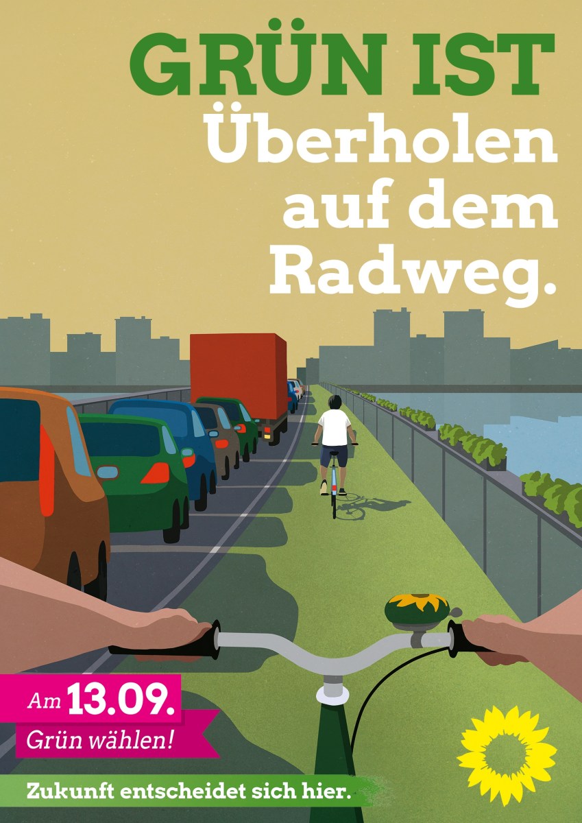 GrÜn Ist Überholen Auf Dem Radweg BÜndnis 90die GrÜnen Lemgo