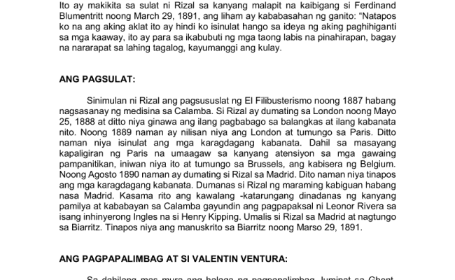 Module 1 Filipino 10 Ikaapat Na Markahan El Filibusterismo 2 Doc Rin Bee