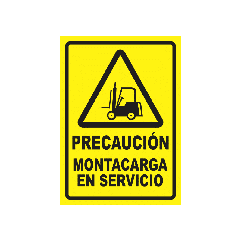 Señalamientoprecaución Montacarga En Servicio