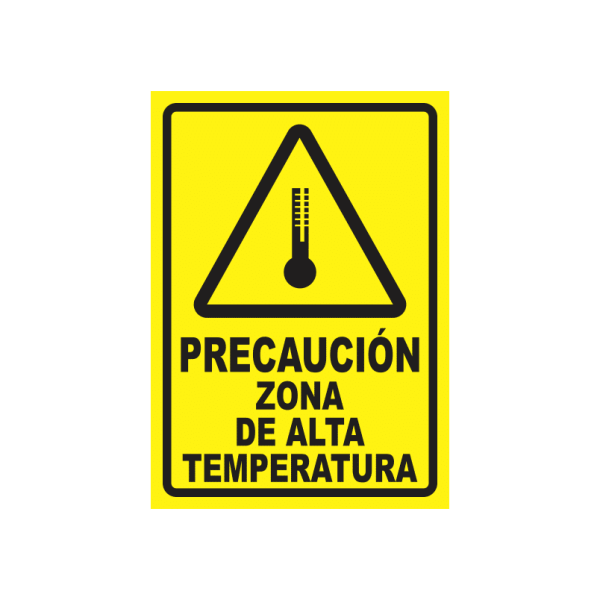 Señalamientoprecaución Zona De Alta Temperatura