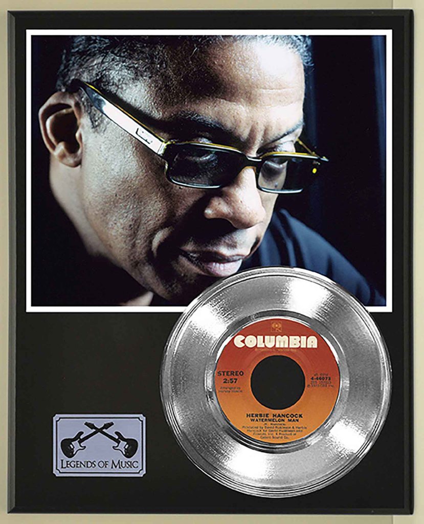 Herbie Hancock Watermelon Man Platinum 45 Record Ltd Edition Display