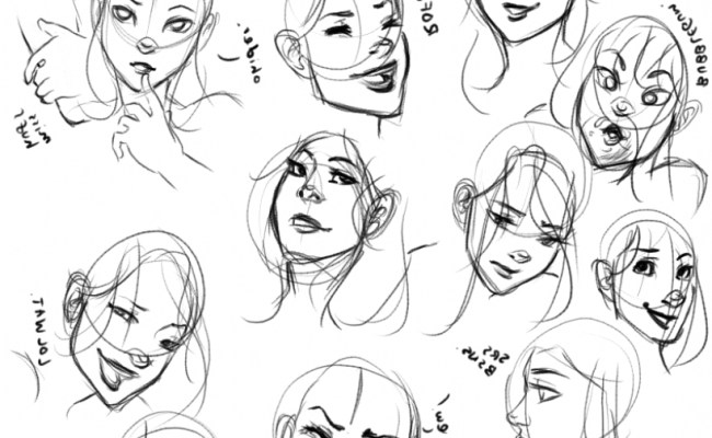 Draw Various Facial Expressions Face Drawing Bilarasa