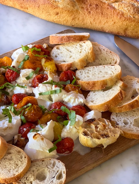 Burrata With Roasted Tomatoes Fresh And Delicious Georgia Girl Kitchen