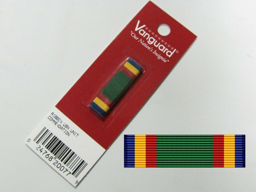 Authentic Us Military Full Size Navy Unit Commendation Medal Ribbon