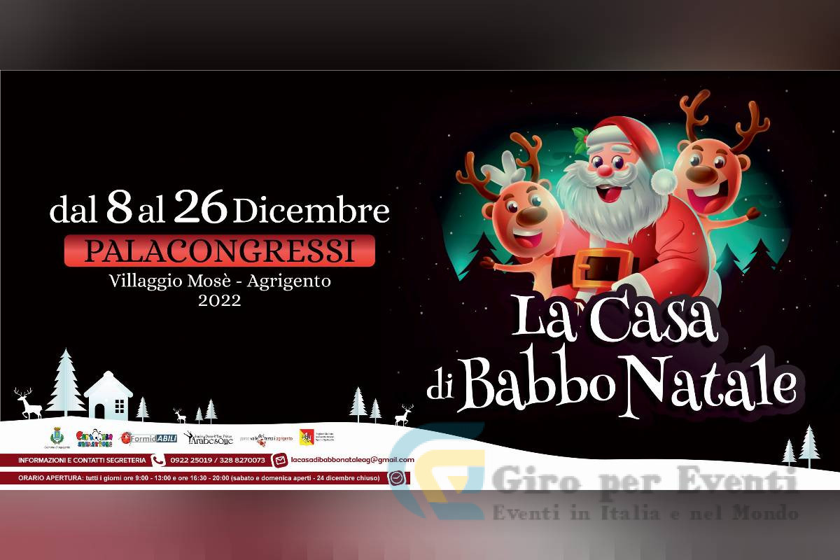 La Casa Di Babbo Natale Ad Agrigento Giro Per Eventi