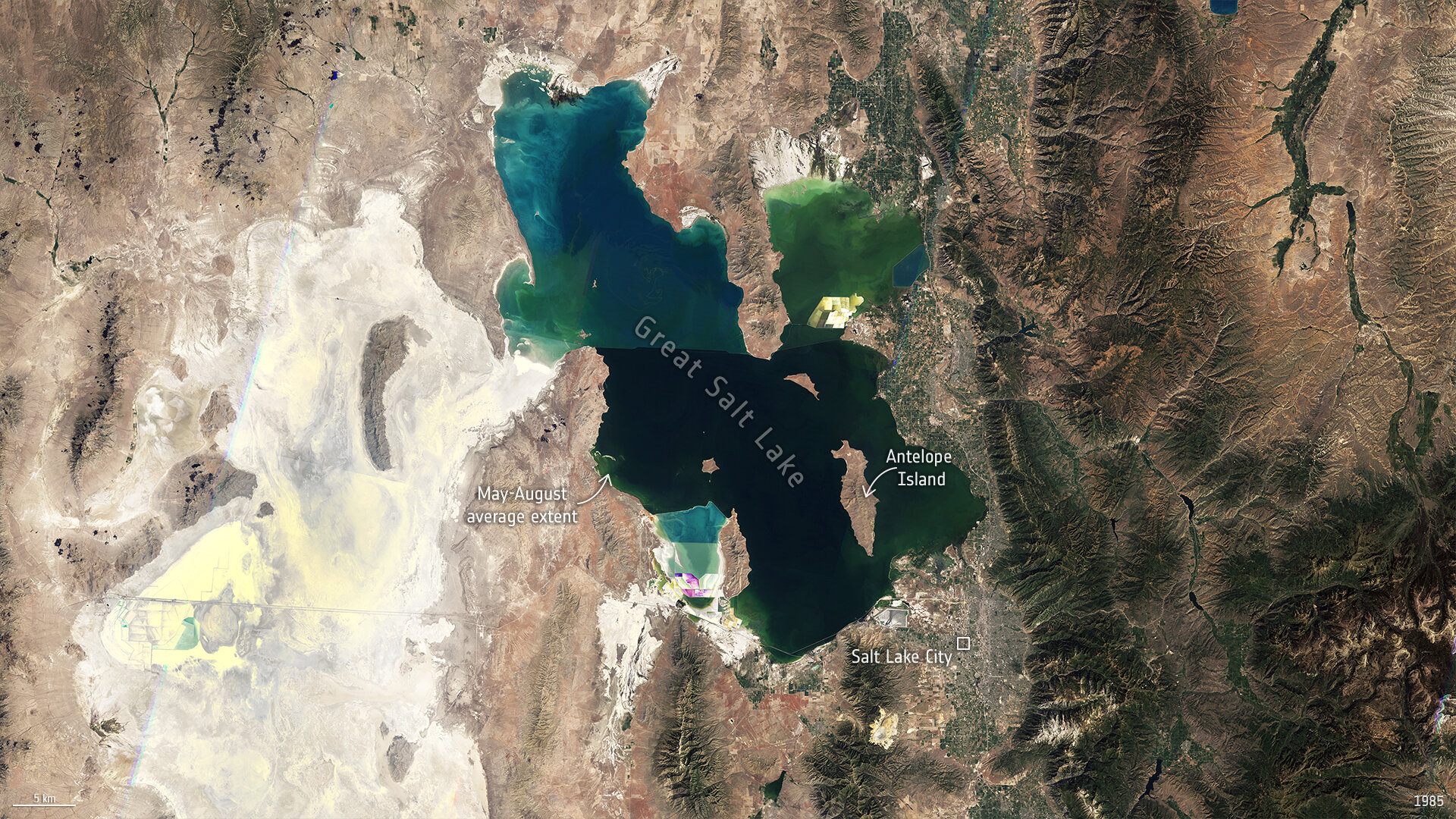 Mega Drought On Utahs Great Salt Lake In Shocking Images As Seen From