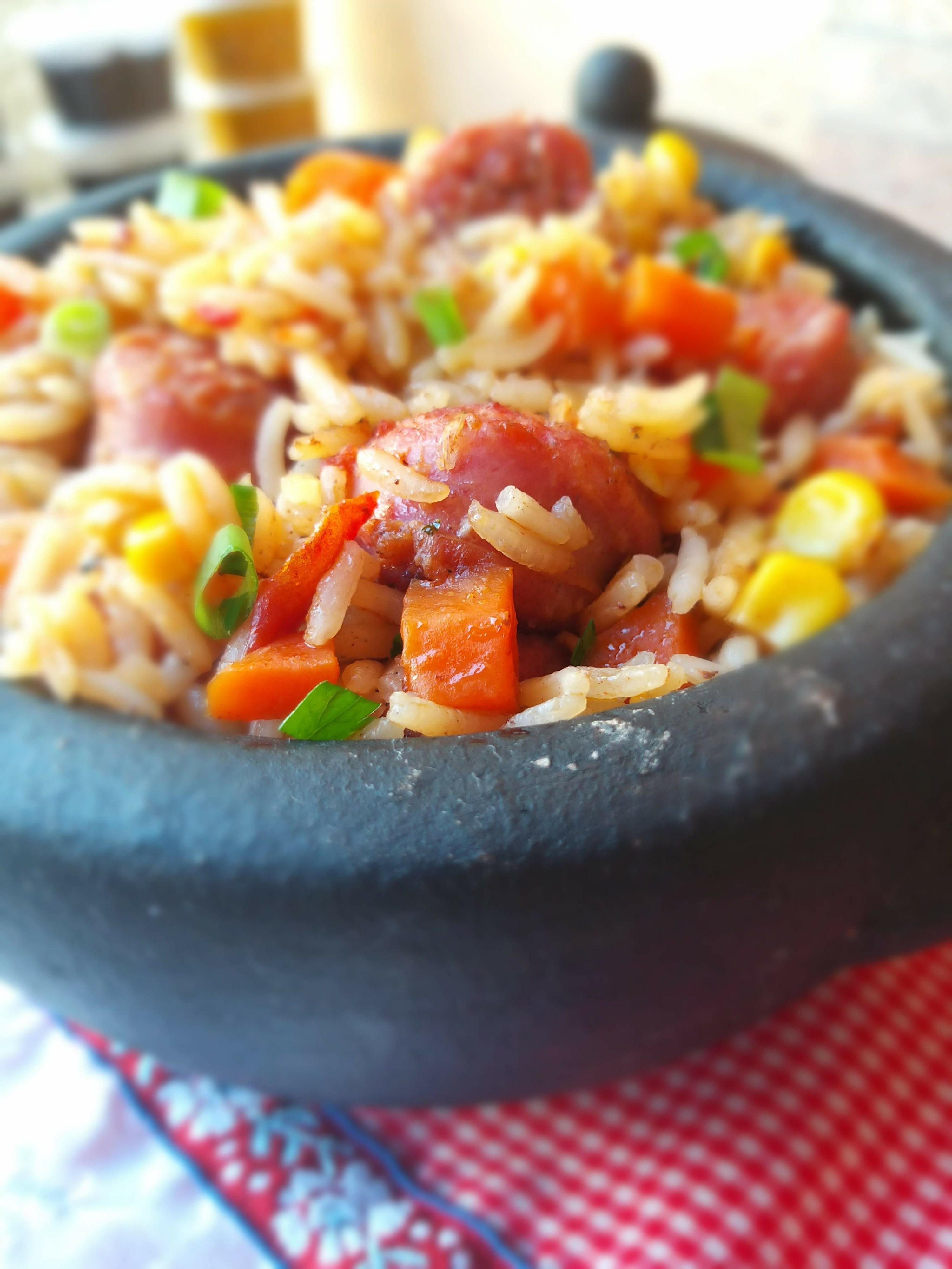 Arroz De Linguiça Com Milho Dom Manjericão Receitas