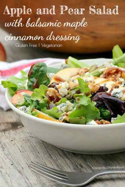 Apple And Pear Salad With Spiced Balsamic Dressing Domestic Dreamboat